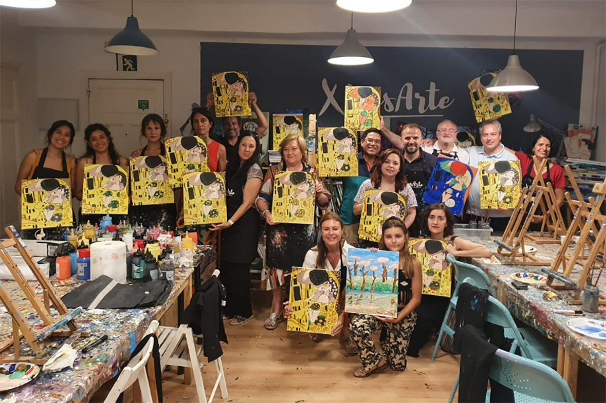 Así fue nuestro taller de pintura en pleno corazón de Madrid - CAI